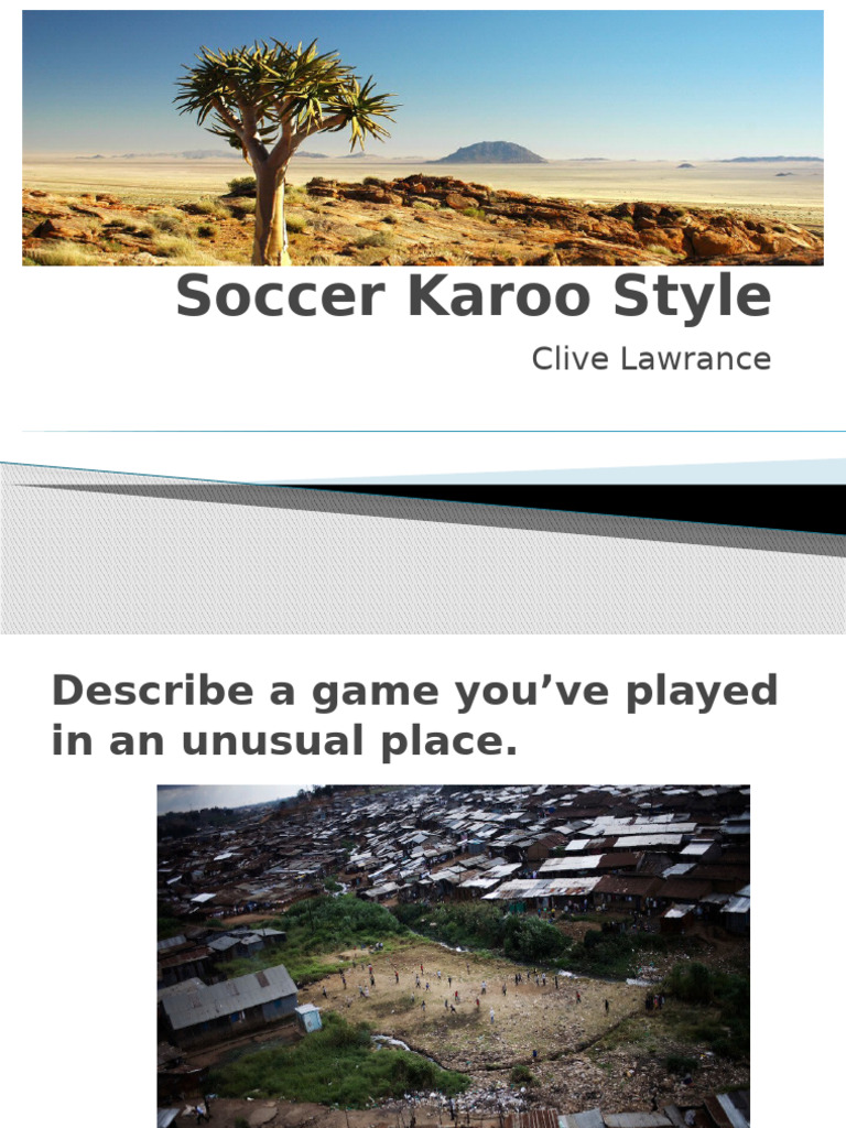 Soccer in the Karoo: A Poetic Analysis | PDF