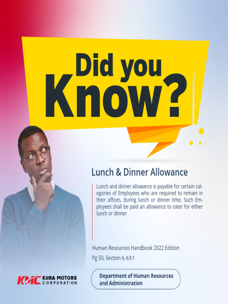 Employee Lunch & Dinner Allowance Guide | PDF