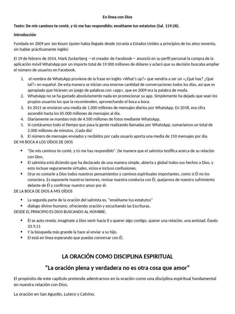 La oracion | PDF | Oración | Facebook