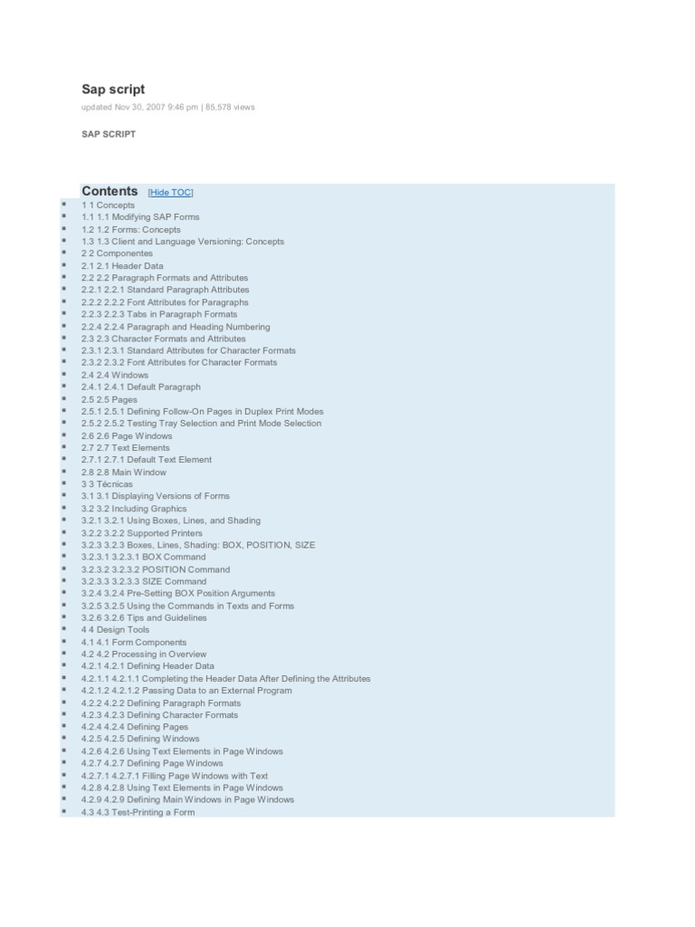 Sap Script | PDF | File Format | Printer (Computing)