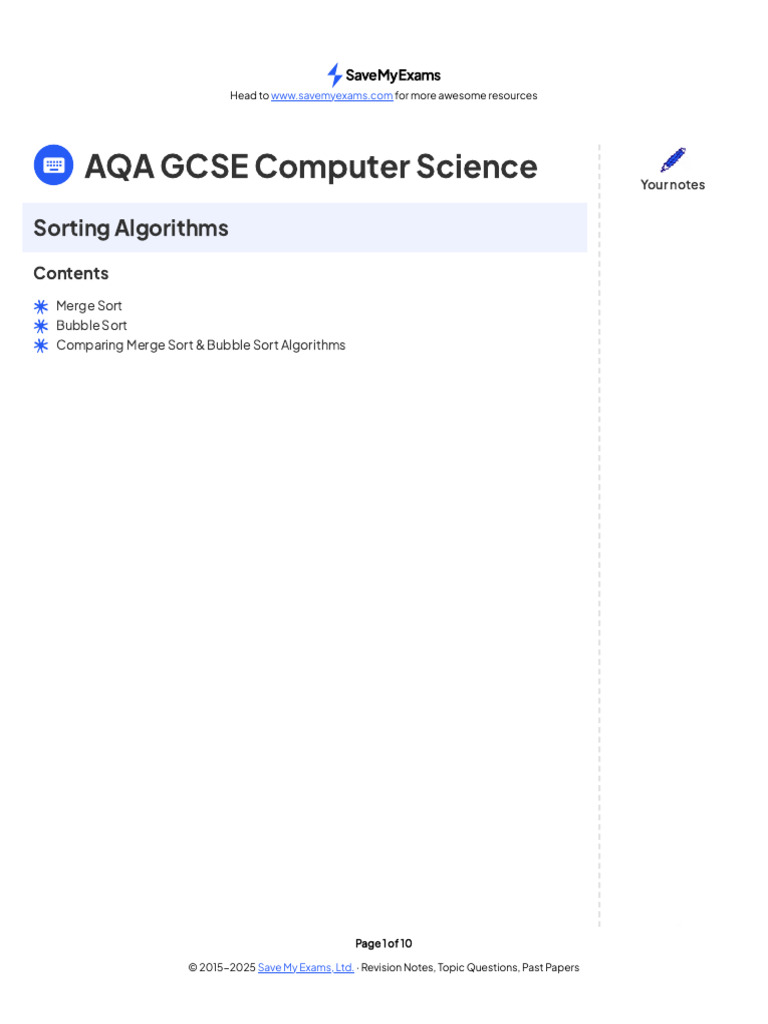 1.4 sorting algorithm | PDF | Computing | Computer Science 1.4 sorting algorithm | PDF | Computing | Computer Science