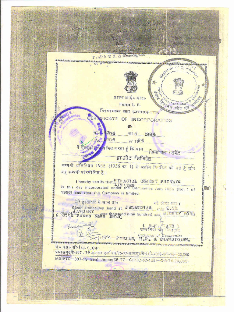 Himachal Certificate Corporation | PDF