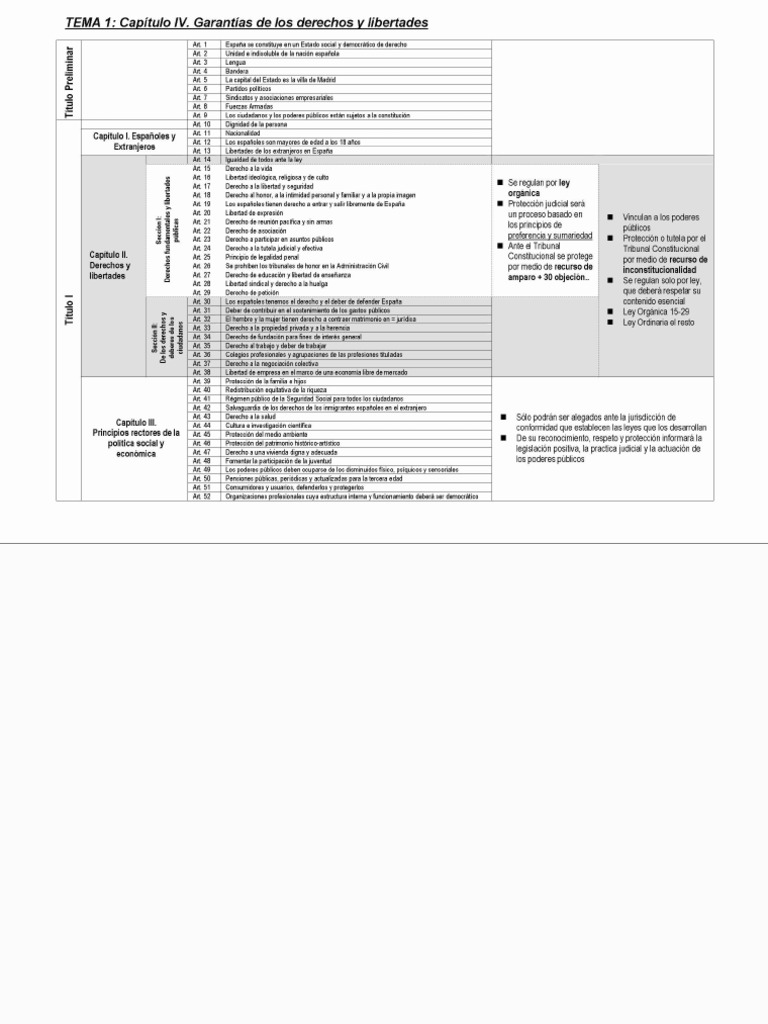 Tema 1 - Esquema Título IV Garantias (1) 230313 095403 | PDF