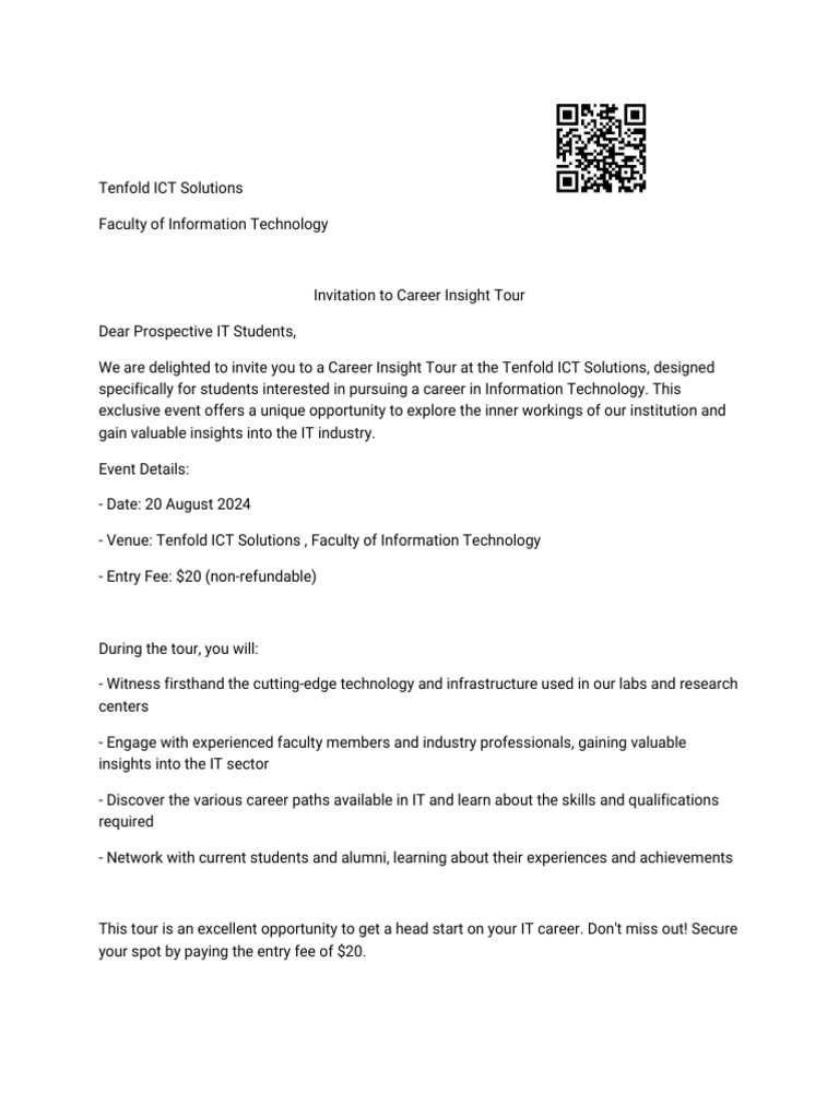 Tenfold ICT Invitation | PDF