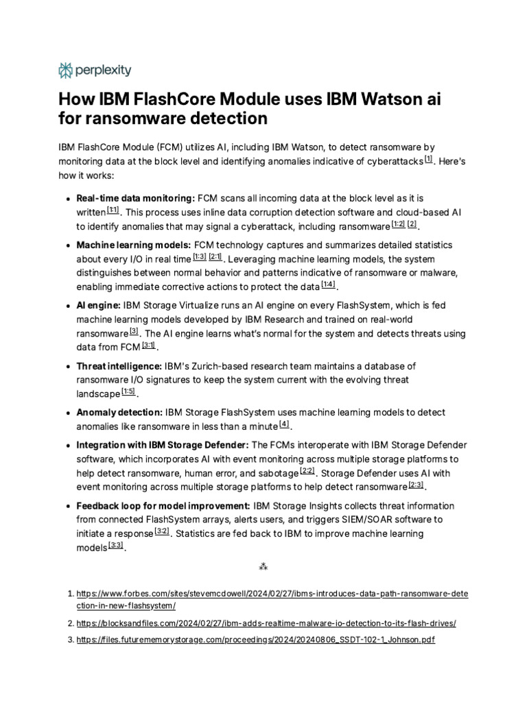 How IBM FlashCore Module Uses IBM Watson Ai For Ra | PDF | Machine Learning | Ransomware