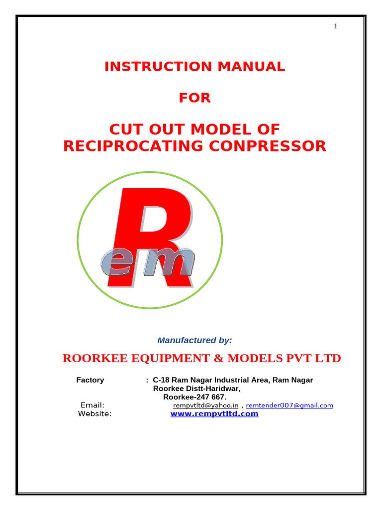 cut out reciprocating compressor | PDF | Piston | Mechanical Engineering