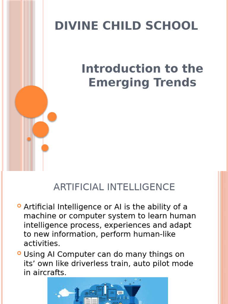 Introduction to Emerging Tech Trends | PDF | Cloud Computing | Software ...