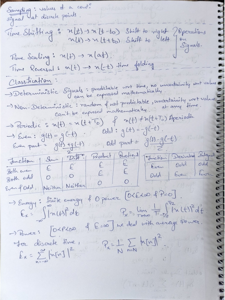 Signal Processing Notes | PDF