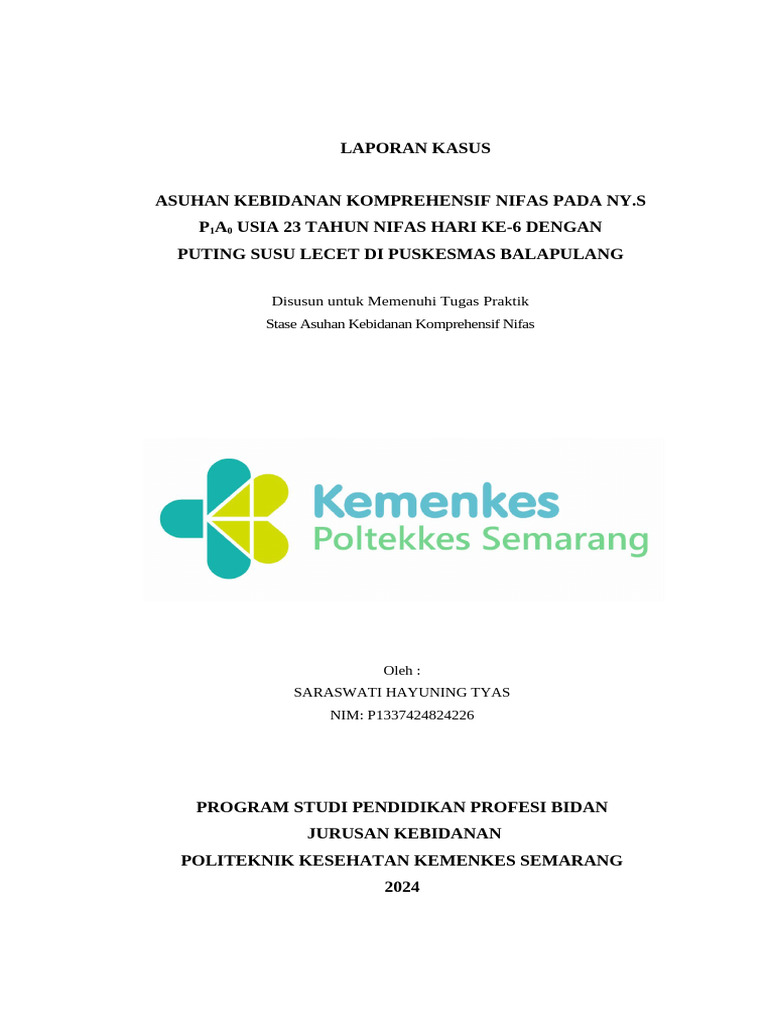 Saraswati - Lap Kasus - Puting Susu Lecet | PDF