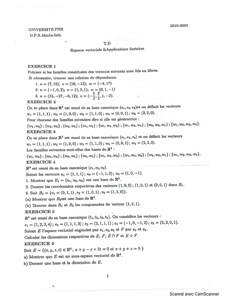 TD Algèbre 2 | PDF
