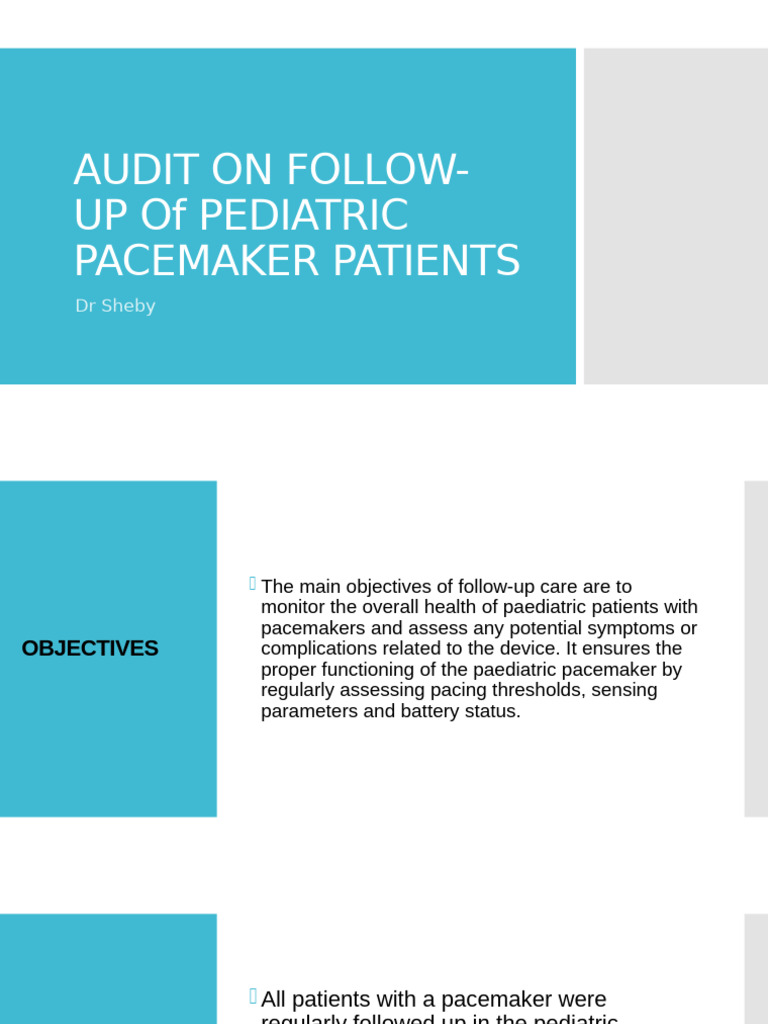 Audit On Follow-Up of Pacemaker Patients | PDF | Artificial Cardiac ...