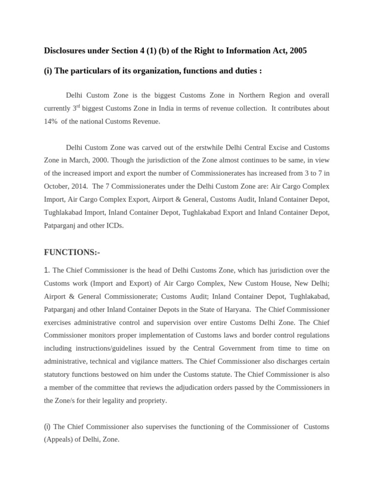 Delhi Customs Officer Rank Structure | PDF | Customs | Policy