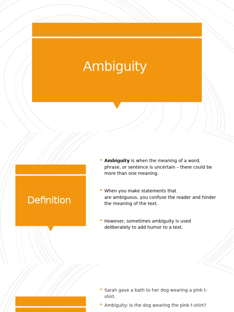 Ambiguity | PDF