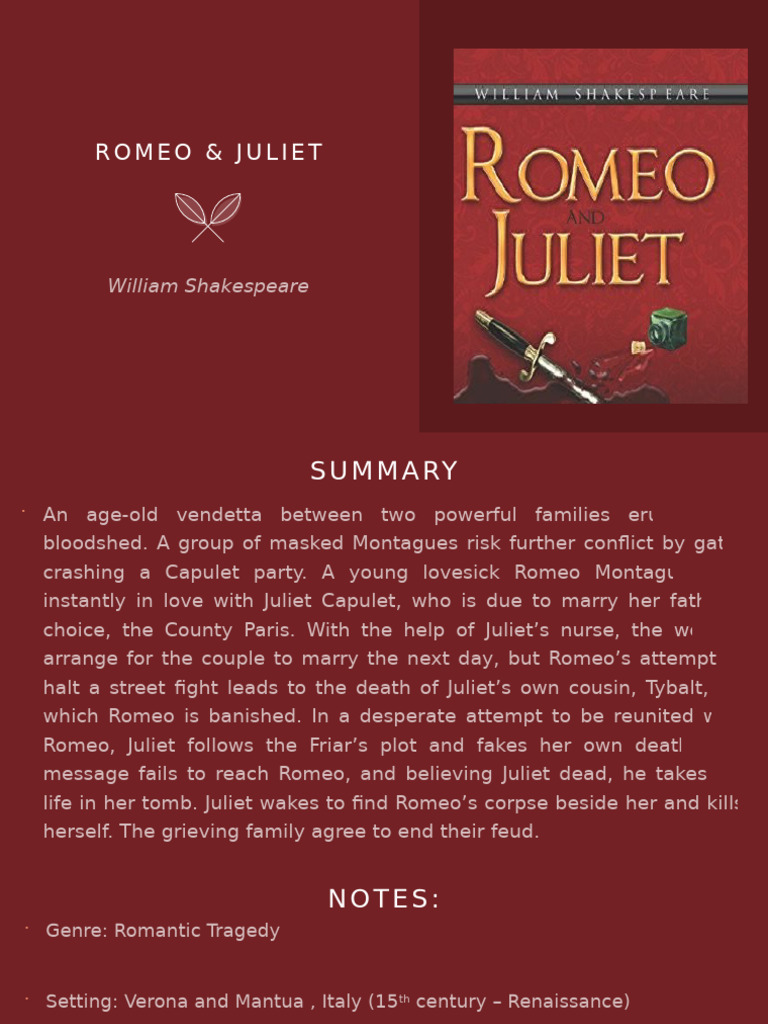 Romeo & Juliet - Slide Show | PDF | Characters In Romeo And Juliet ...