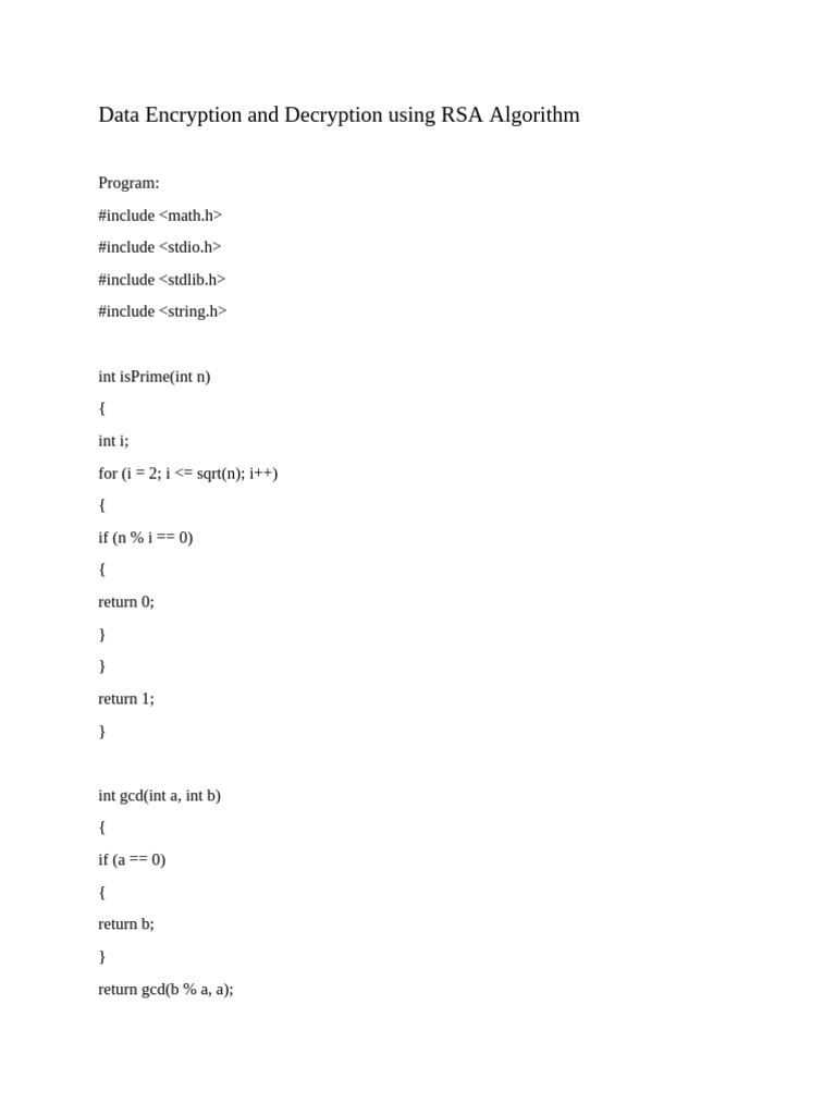 Data Encryption and Decryption Using RSA Algorithm | PDF | Encryption ... Data Encryption and Decryption Using RSA Algorithm | PDF | Encryption ...