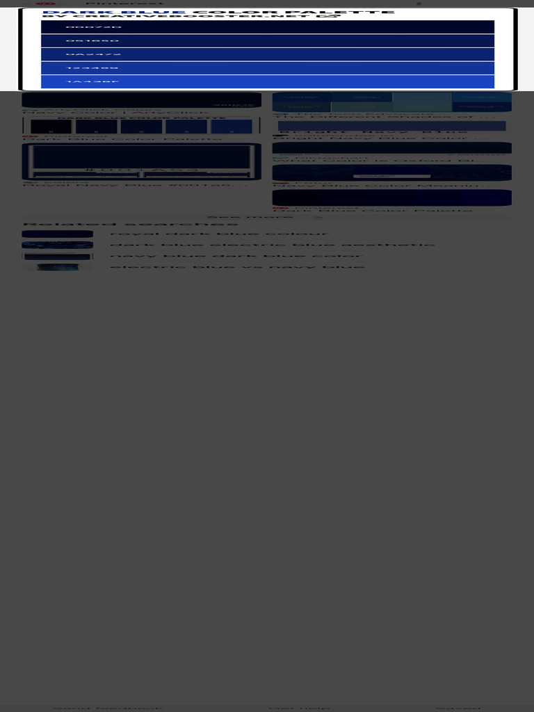 Dark Blue Color Palette Inspiration | PDF