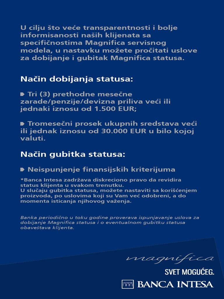 Uslovi Za Sticanje i Gubitak Magnifica Statusa 2 | PDF