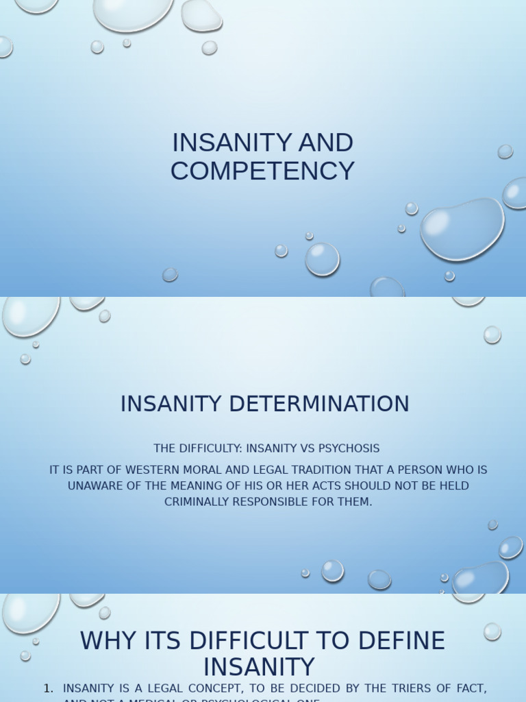 3 Insanity Vs Competency 30092024 033052pm | PDF | Insanity Defense ...