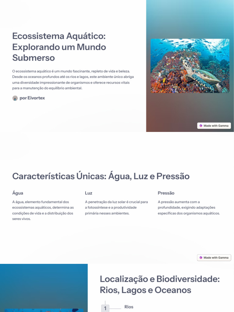 Ecossistemas Aquáticos: Vida e Desafios | PDF | Água | Ambiente natural