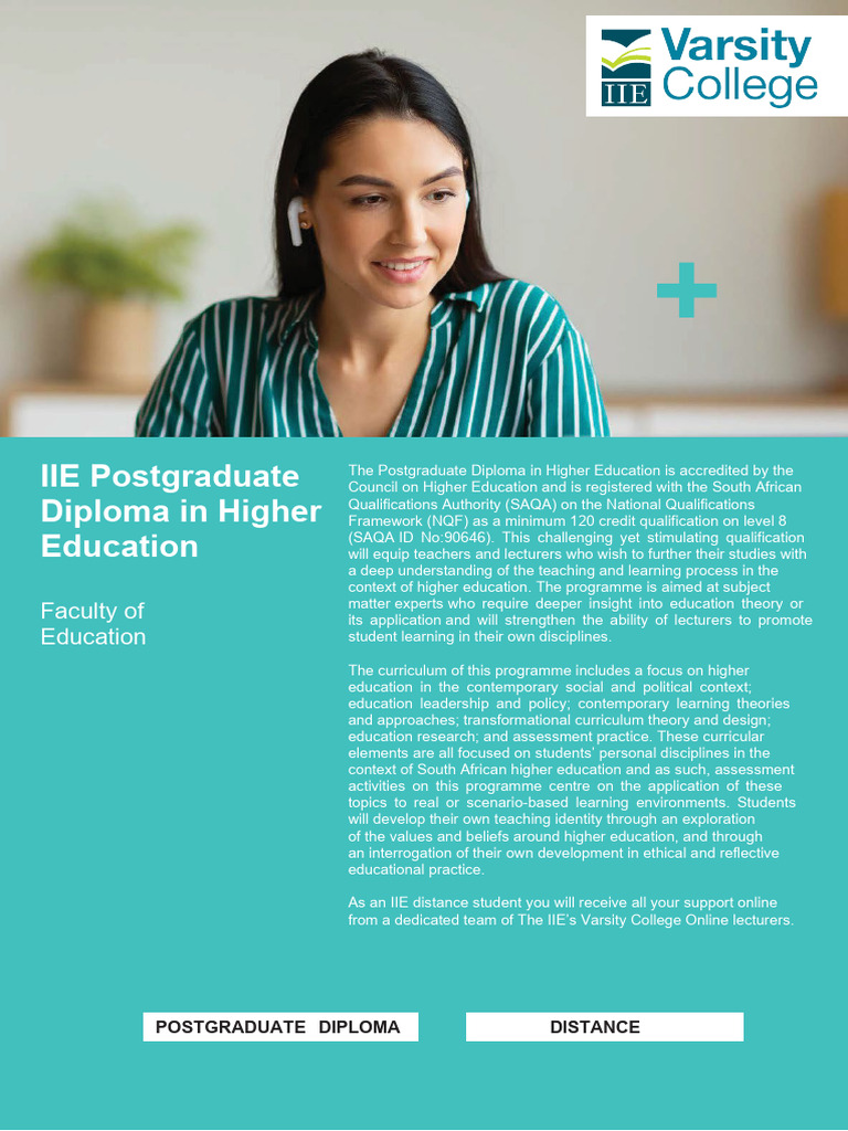 Iie Postgraduate Diploma in Higher Education Distance Factsheet 2025 v2 ...