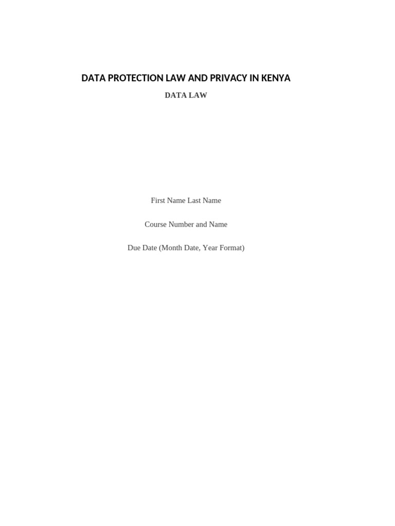 Kenya Data Protection Act Overview | PDF | Government | Justice