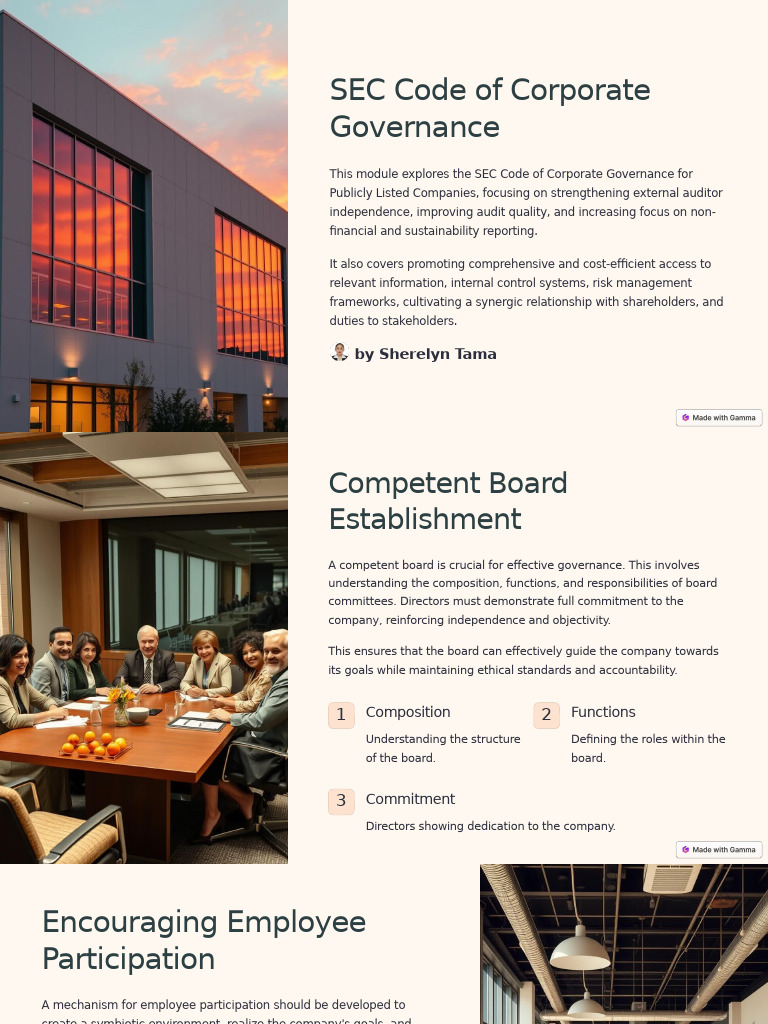 SEC Code of Corporate Governance | PDF | Governance | Corporate Governance