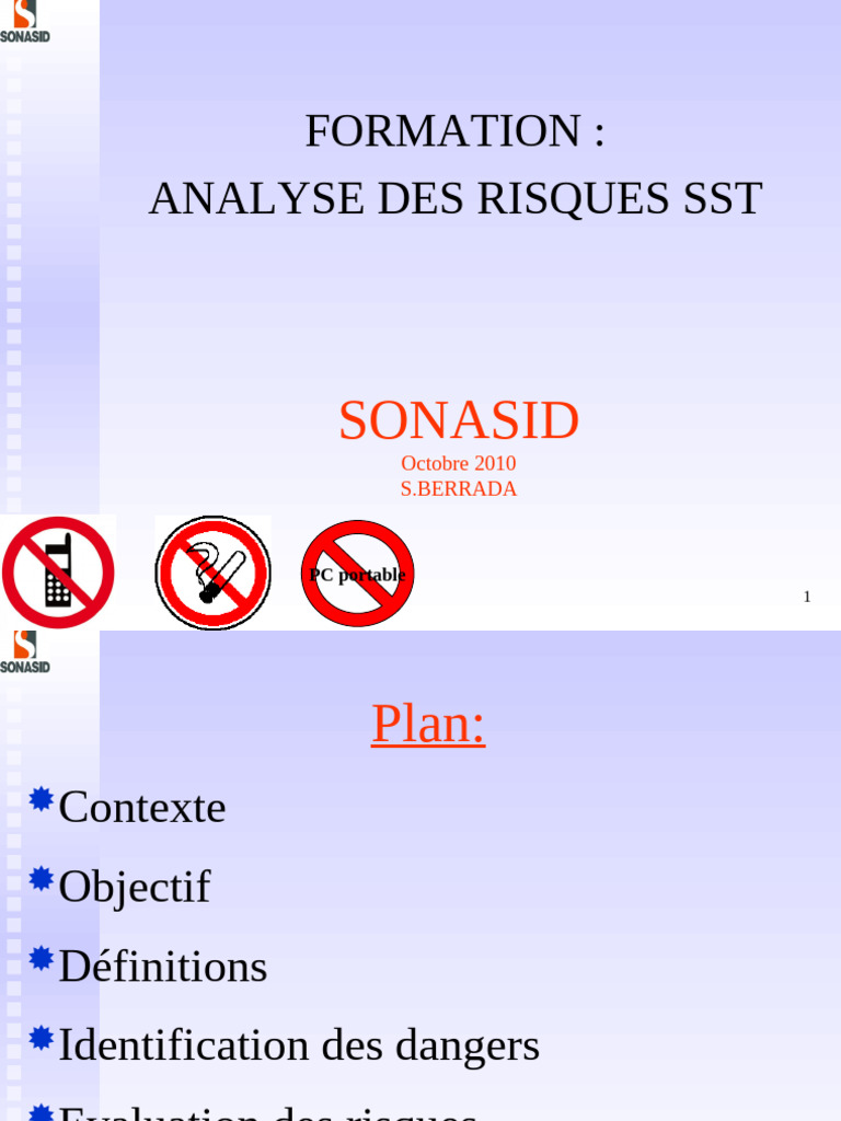 Analyse des risques SST Formation | PDF | Risque | Gestion des risques