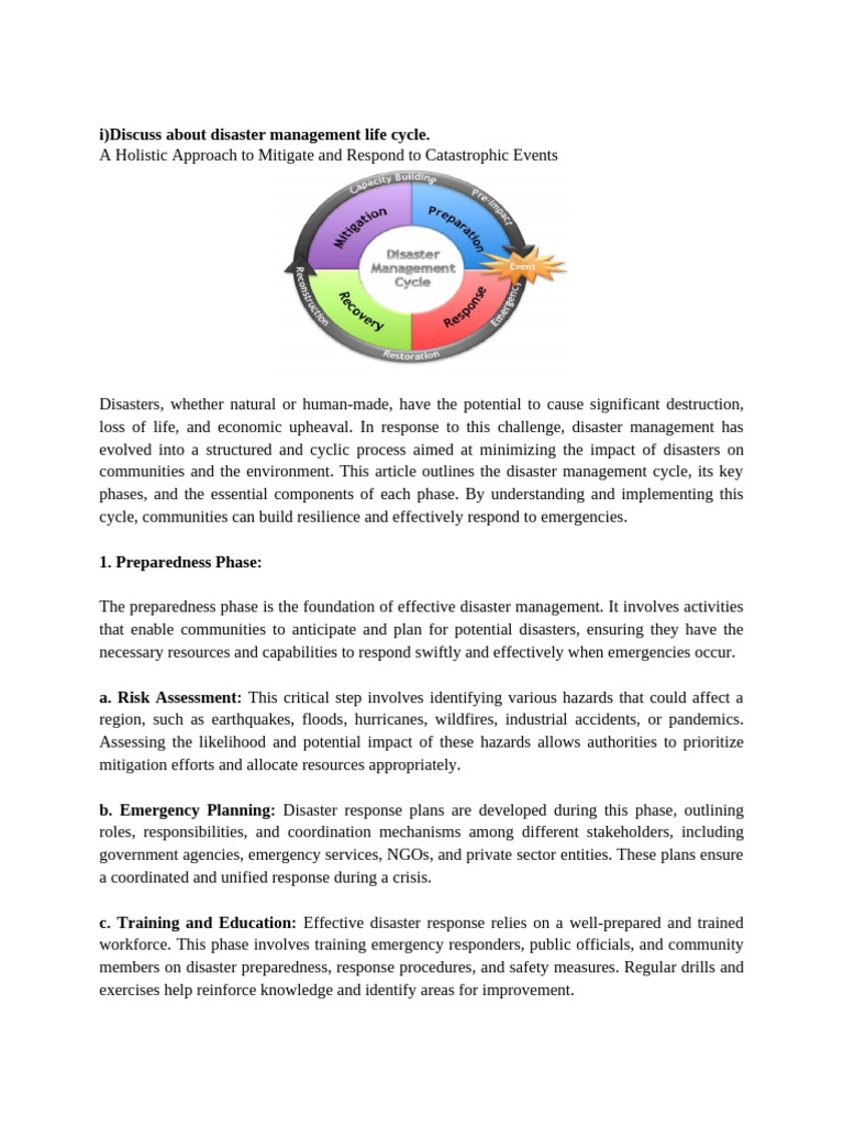 Unit - I-and-II-question-answers | PDF | Emergency Management | Natural ...