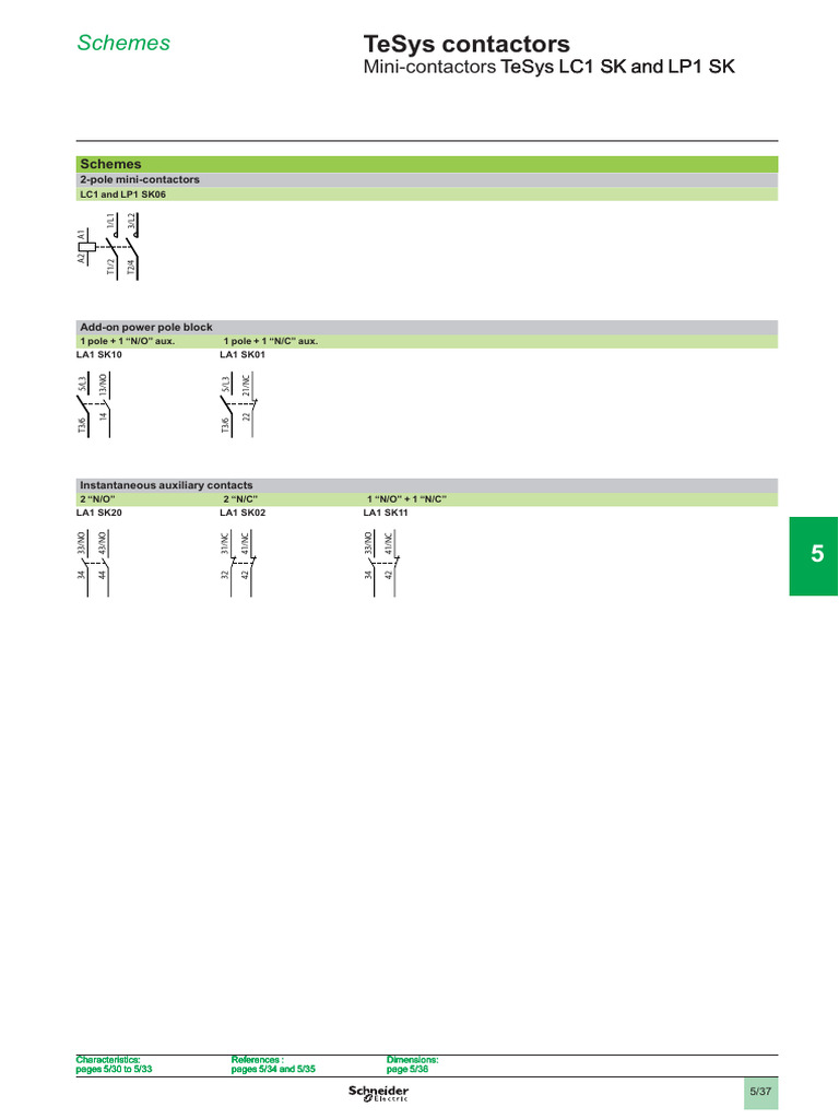 Schneider Contactor Catalogue - 38 | PDF