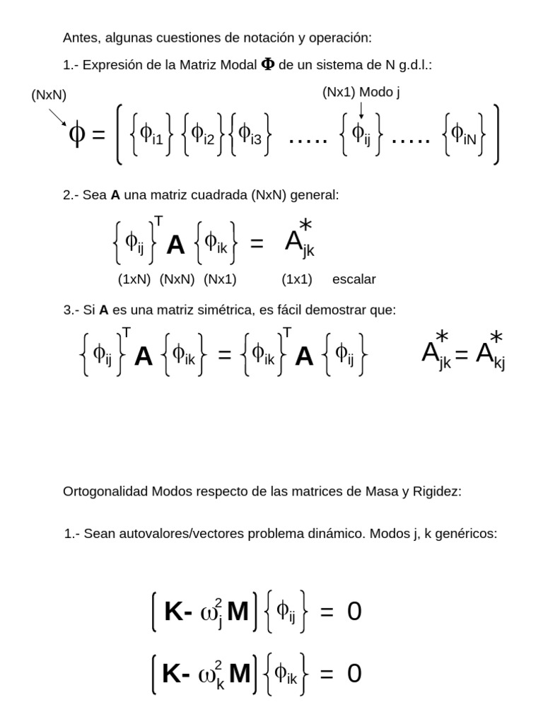 Ortogonalidad Modos | PDF | Matriz (Matemáticas) | Funciones y mapeos