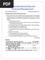 Corporate Finance Solutions Overview | PDF | Financial Economics | Business