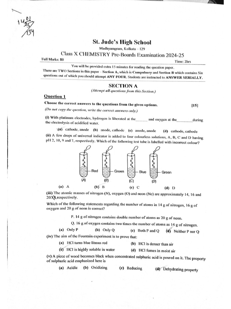 Chemistry paper | PDF