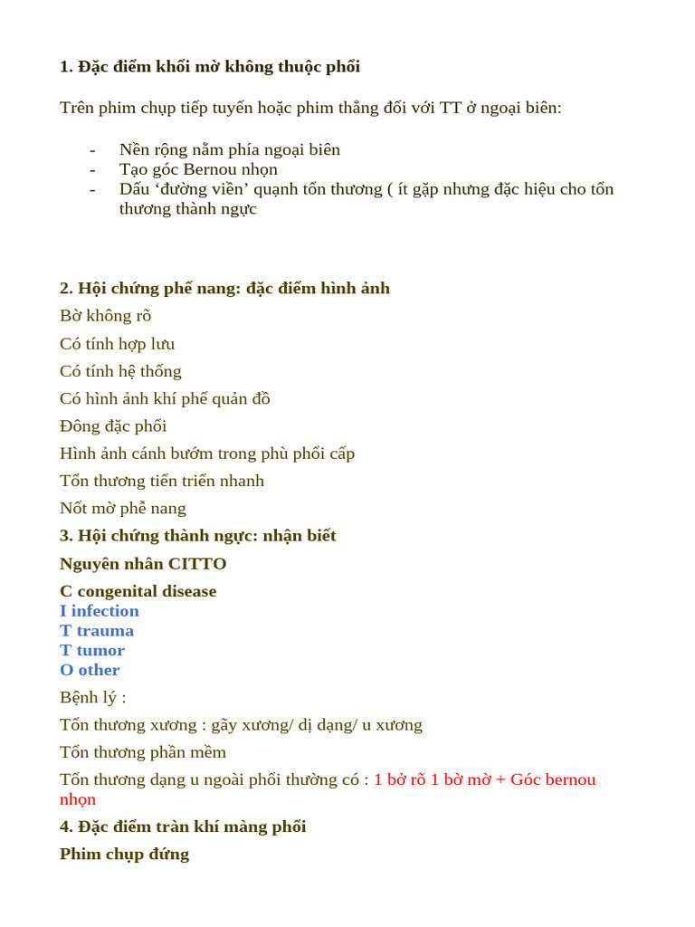 đề cương CDHA 2025 | PDF