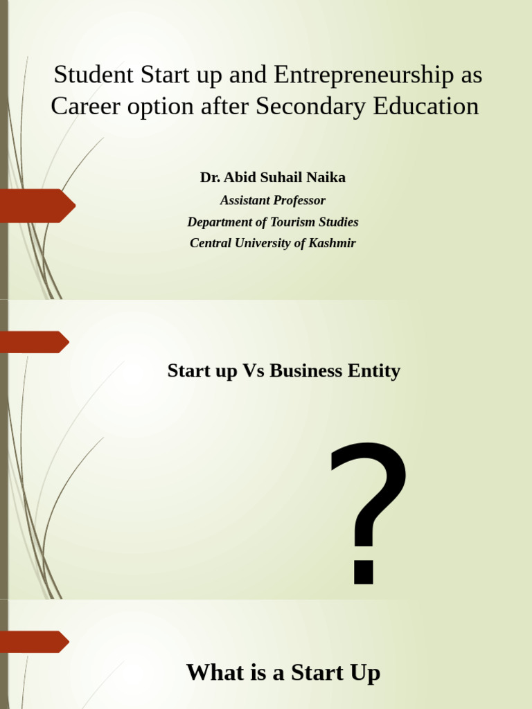 Entrepreneurship Post-Secondary Education | PDF | Entrepreneurship ...