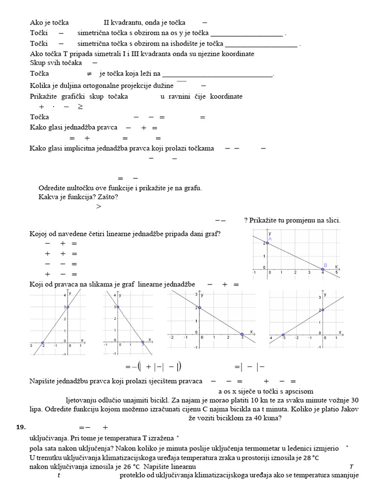 Ponavljanje Za 6. Pisanu Provjeru Znanja | PDF