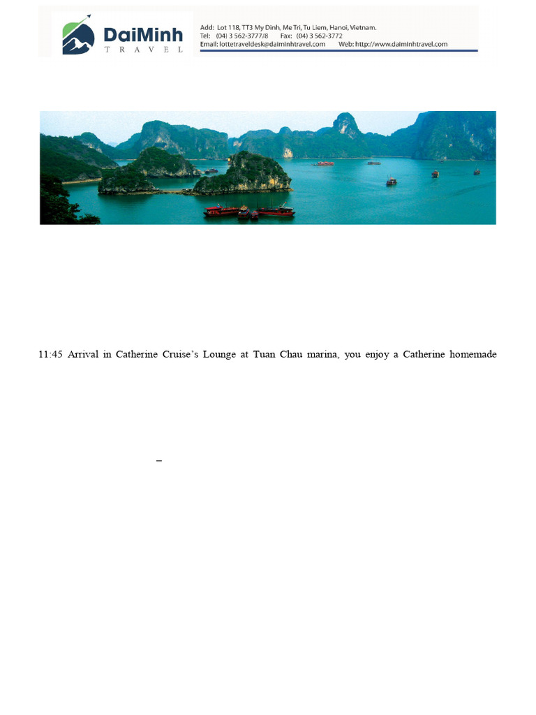 May 1st 2025 Halong Bay 3 Days 2 Nights - Catherine Cruise | PDF | Restaurants