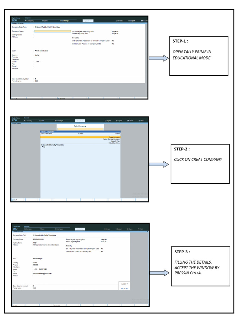 Step 1-3 Tally Prime Assignment | PDF