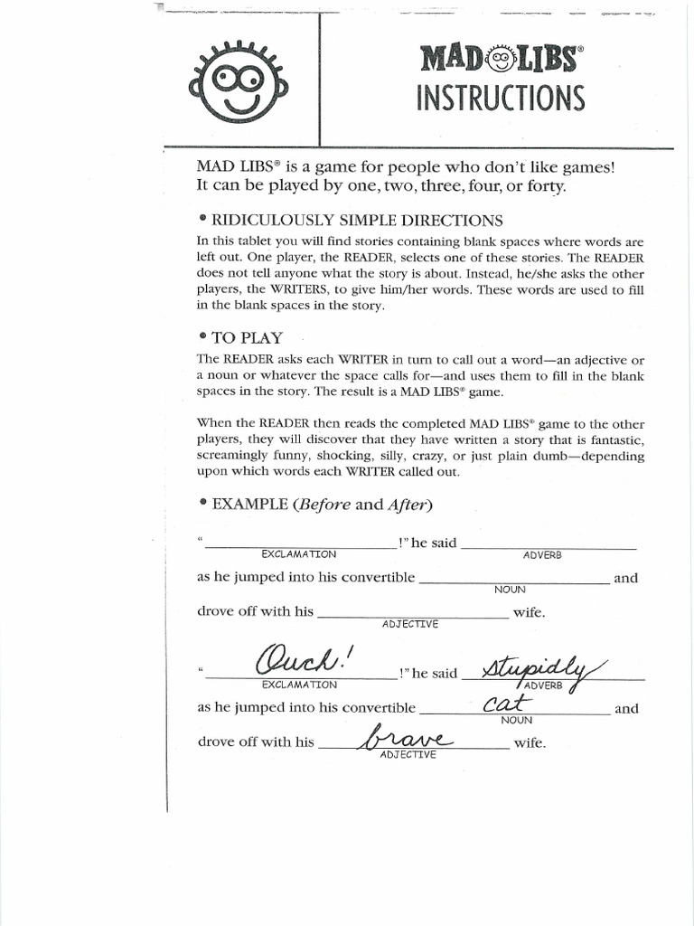 back_to_school_Madlibs (1) | PDF