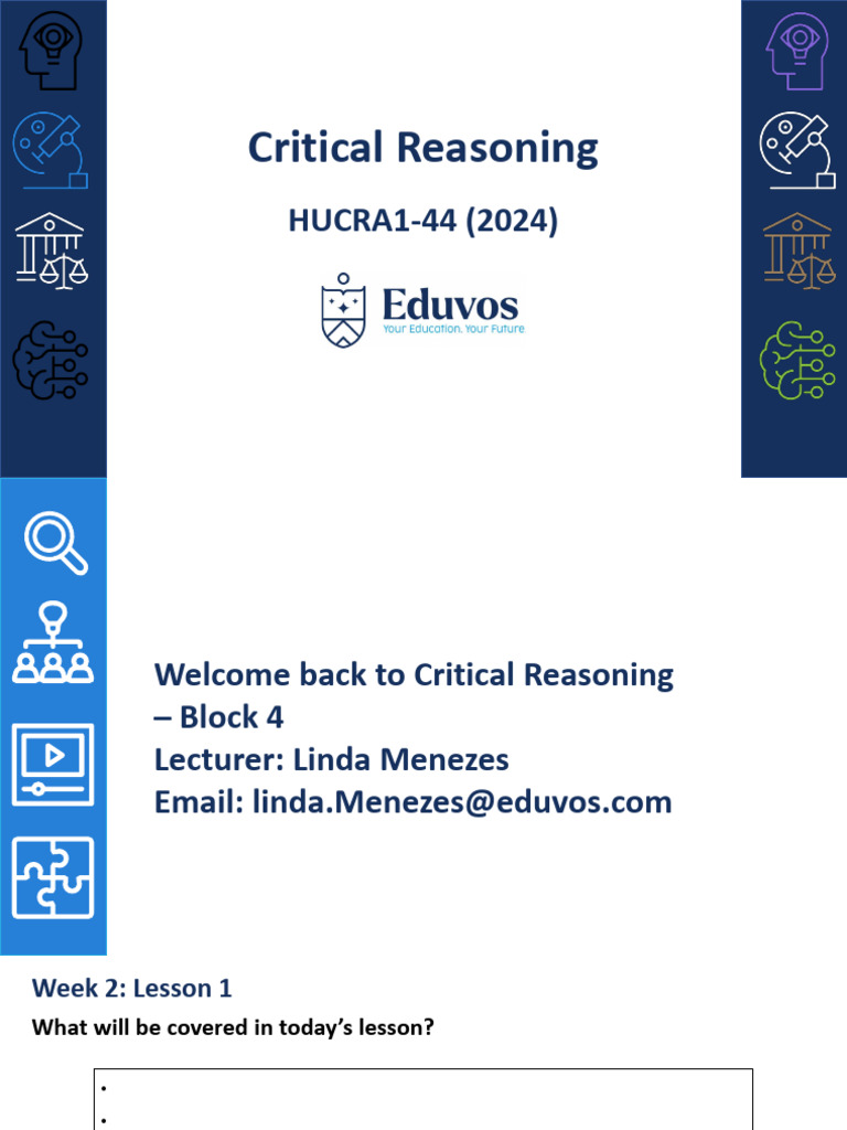 Week 2 HUCRA Slide Deck | PDF | Deductive Reasoning | Argument