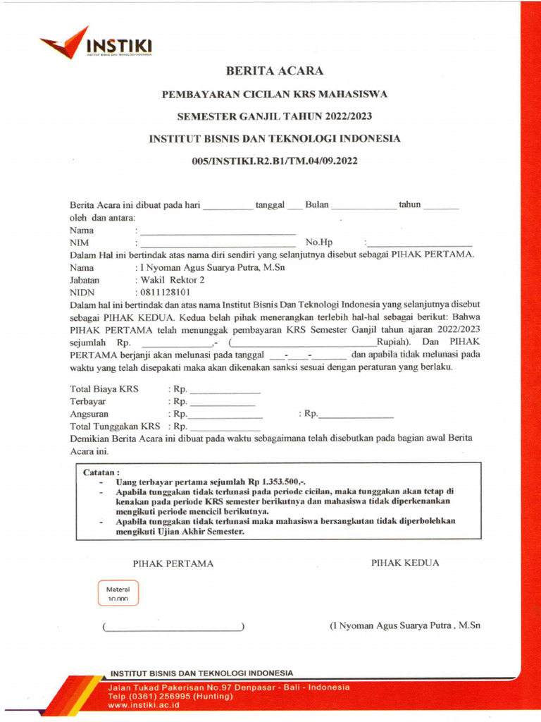 (Draft) Berita Acara | PDF