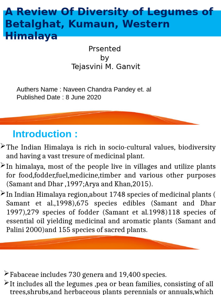 A Review of Diversity of Legumes of Betalghat | PDF | Plants | Organisms