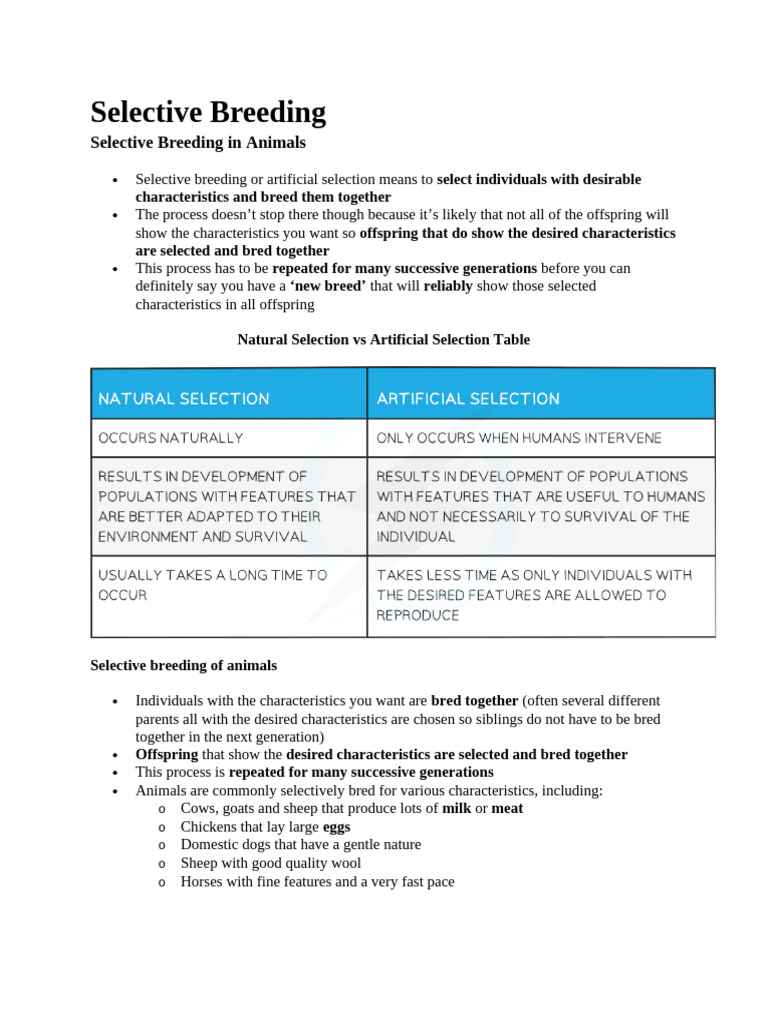 Selective Breeding Natural Selection Cloning | PDF | Antimicrobial ...