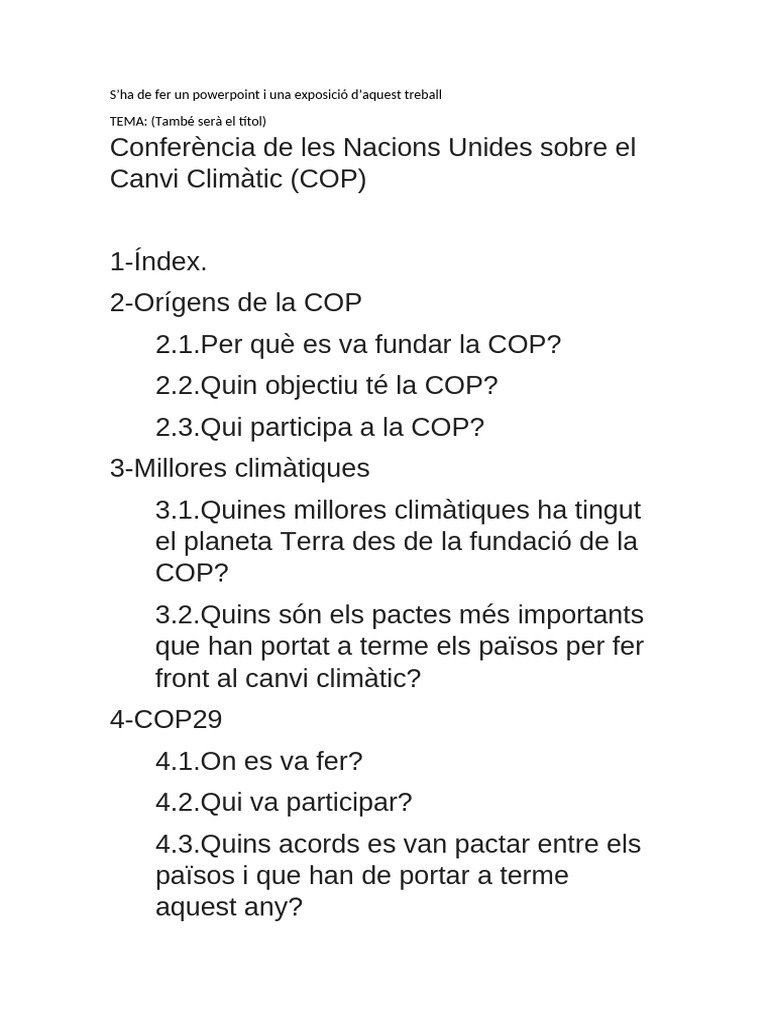 S'ha de Fer Un Powerpoint I Una Exposició D'aquest Treball TEMA: (També Serà El Títol) | PDF