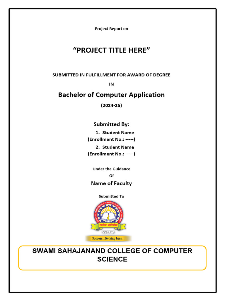 Final Project Report Format BCA - 2024-25 | PDF | System | Information ...