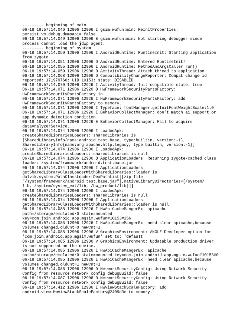 Com.join.Android.app.Mgsim.wufun Logcat | PDF | Computer Engineering | Computer Science