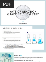 Grade 12 Reaction Rate Learner Notes Physical Sciences | PDF