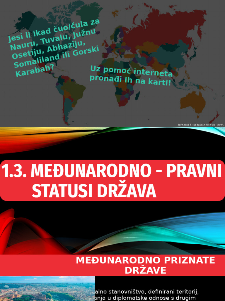 1.3. Međunarodno-Pravni Statusi Država | PDF