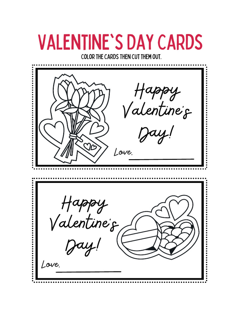 Printable Valentine's Day Cards | PDF