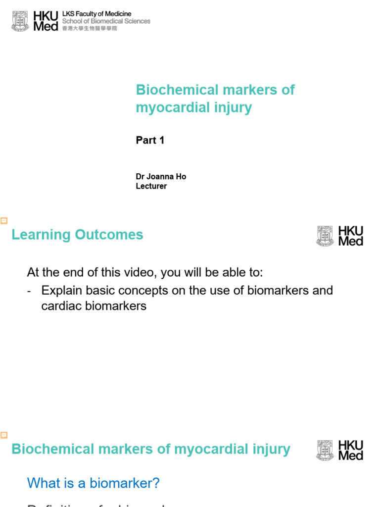 Biochemical Markers of Myocardial Injury - Part1 | PDF | Biomarker ...