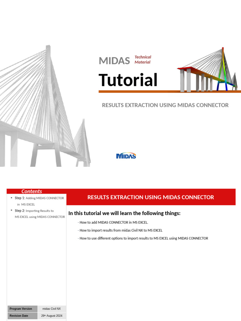 Midas Connector Tutorial | PDF | Bridge | Beam (Structure)